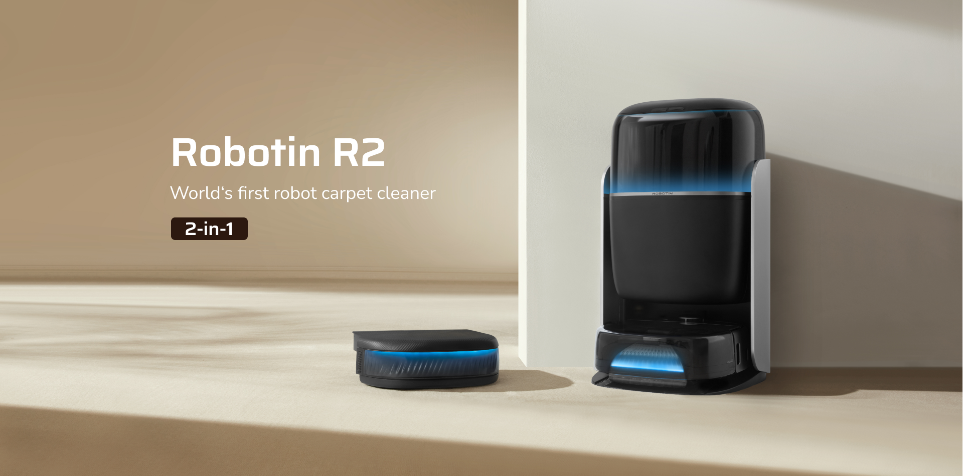 Robotin - World's First Robot Carpet Cleaner | Auto Wash & Dry